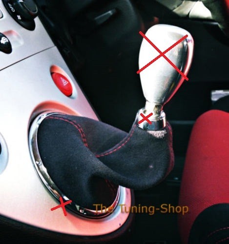 For Honda Civic Type R EP3 01-05 Shift Boot Black PU Suede Stitching ...