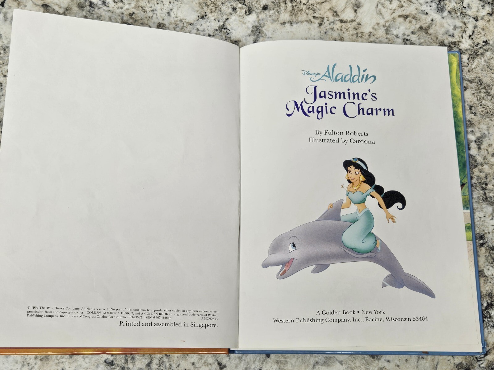 Golden Book Ser.: Jasmine's Magic Charm : Disney's Aladdin by Fulton ...