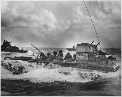 WWII Water Buffalo Loaded with Marines Beaches of Tinian Island ...