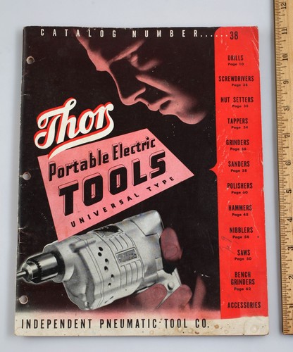 Vintage 1944 Thor Portable Electric Tool Catalog No. 38 | eBay