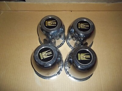 Keystone Wheels Center Caps Push Through Style Rim Covers Chrome Emblem ...