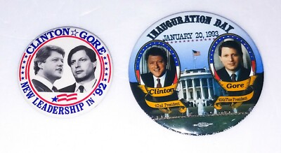 Presidential Pin Back Button Bill Clinton Gore Campaign 1992 ...
