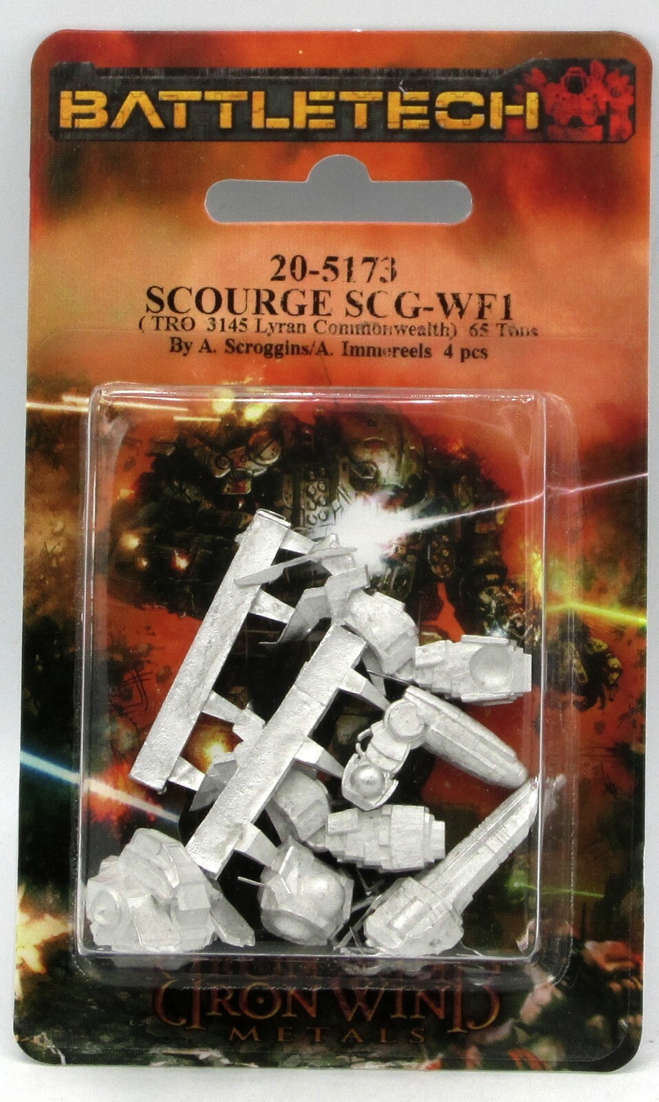 Battletech 20-5173 Scourge SCG-WF1 (TRO 3145 Lyran Commonwealth) Heavy ...