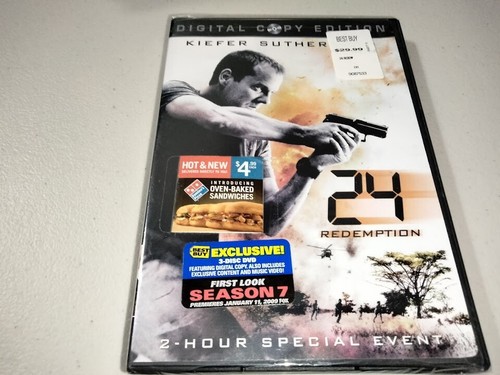 SEALED 24 Redemption DVD 2008 3 Disc Jack Bauer Kiefer Sutherland ...