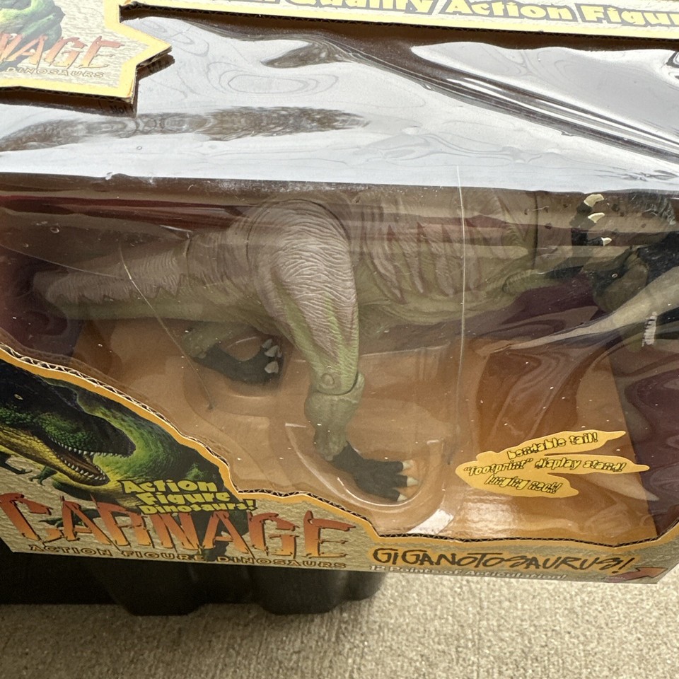 Carnage Giganotosarus Action Figure NIB 1998 ReSaurus - Damaged Package ...