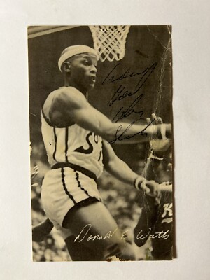 DONALD “SLICK” WATTS Autographed Signed 3x5 postcard Photo SEATTLE ...