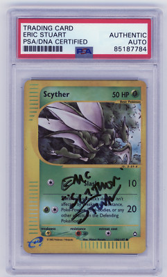 PSA Signed Eric Stuart Scyther 106/147 Aquapolis Reverse Holo Common E ...