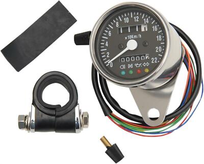 DRAG SPECIALTIES SPEEDO W/4 LIT BLK KM/H 2210-0207 | eBay