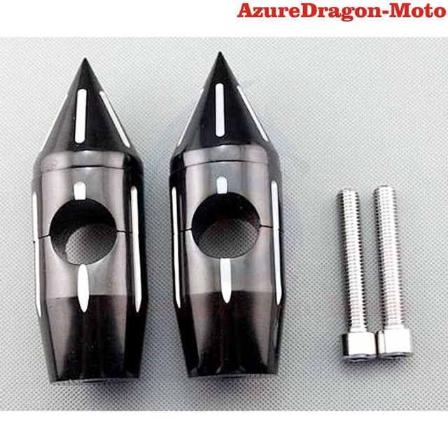 For Harley Springer Bobber Chopper Black Spike 25MM Handlebar Risers 1 ...