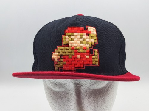Pixelated Super Mario Bros Nintendo Acrylic Snapback Cap Hat | eBay