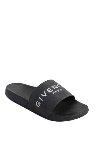 Givenchy Womens Open Toe Logo Slides Black Size 41 | eBay