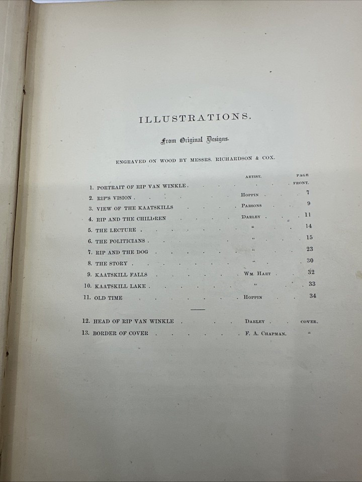 Washington Irving Hudson Legends Rip Van Winkle Sleepy Hollow 1863 (O ...