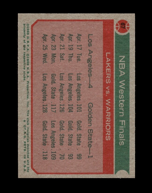 1973-74 Topps Set-Break # 67 Nba Western Finals NM-MT OR BETTER ...