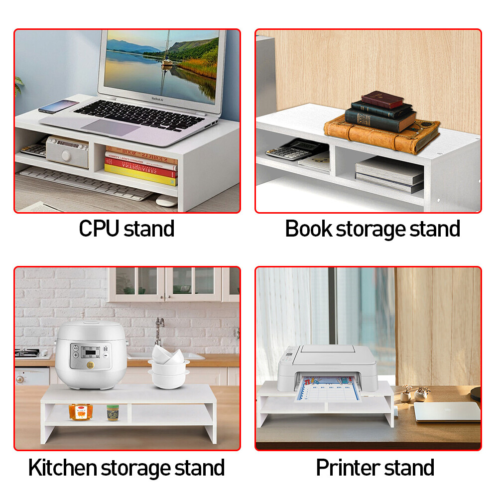 Computer Desktop Monitor Stand Laptop TV Display Screen Riser Shelf ...