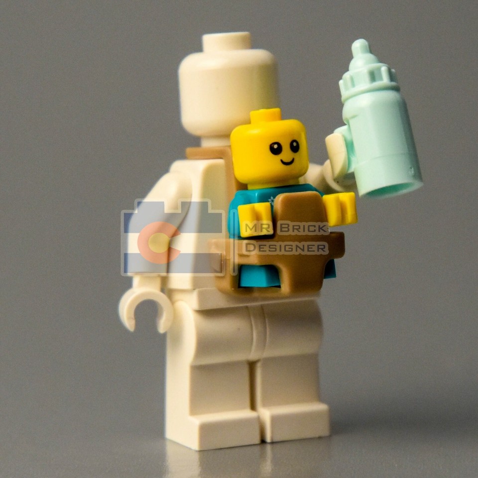 Lego Baby Minifigures Child Carrier Infant Minifigure Bottle Mom Dad ...