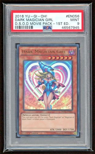 2016 DARK MAGICIAN GIRL 1ST ED DSOD MOVIE PACK PSA 9 MINT #EN056 YUGIOH ...