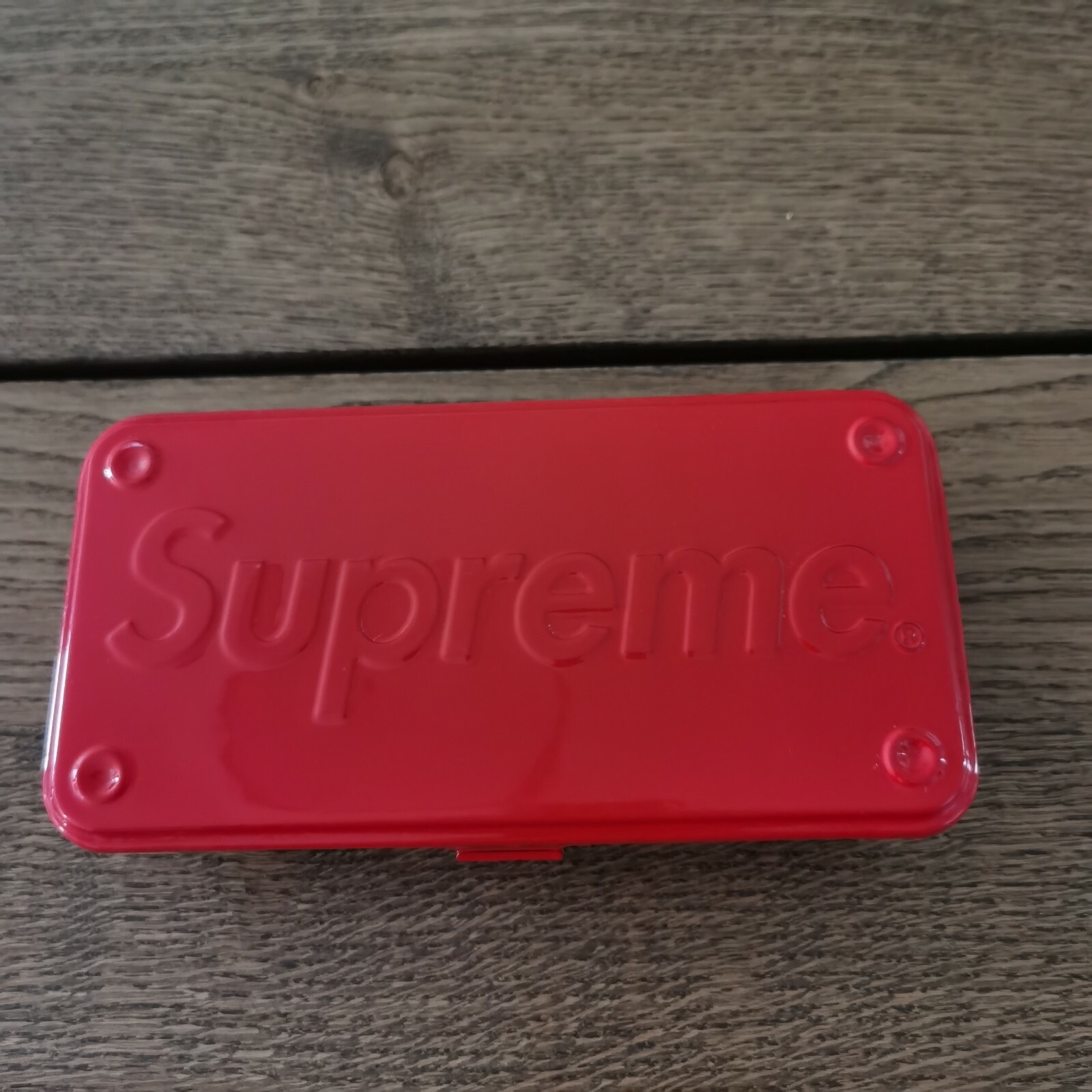 Supreme Metal Storage Box Embossed Logo Red - Gem