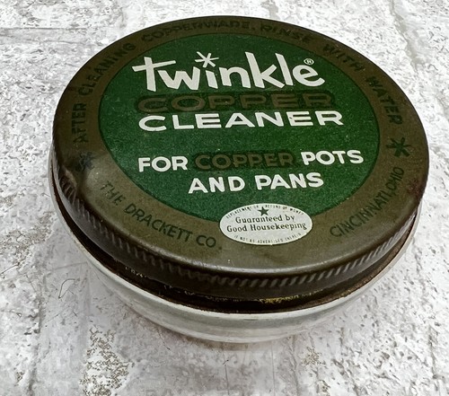 Vintage Twinkle Paste Copper Cleaner Glass Jar With Lid | eBay