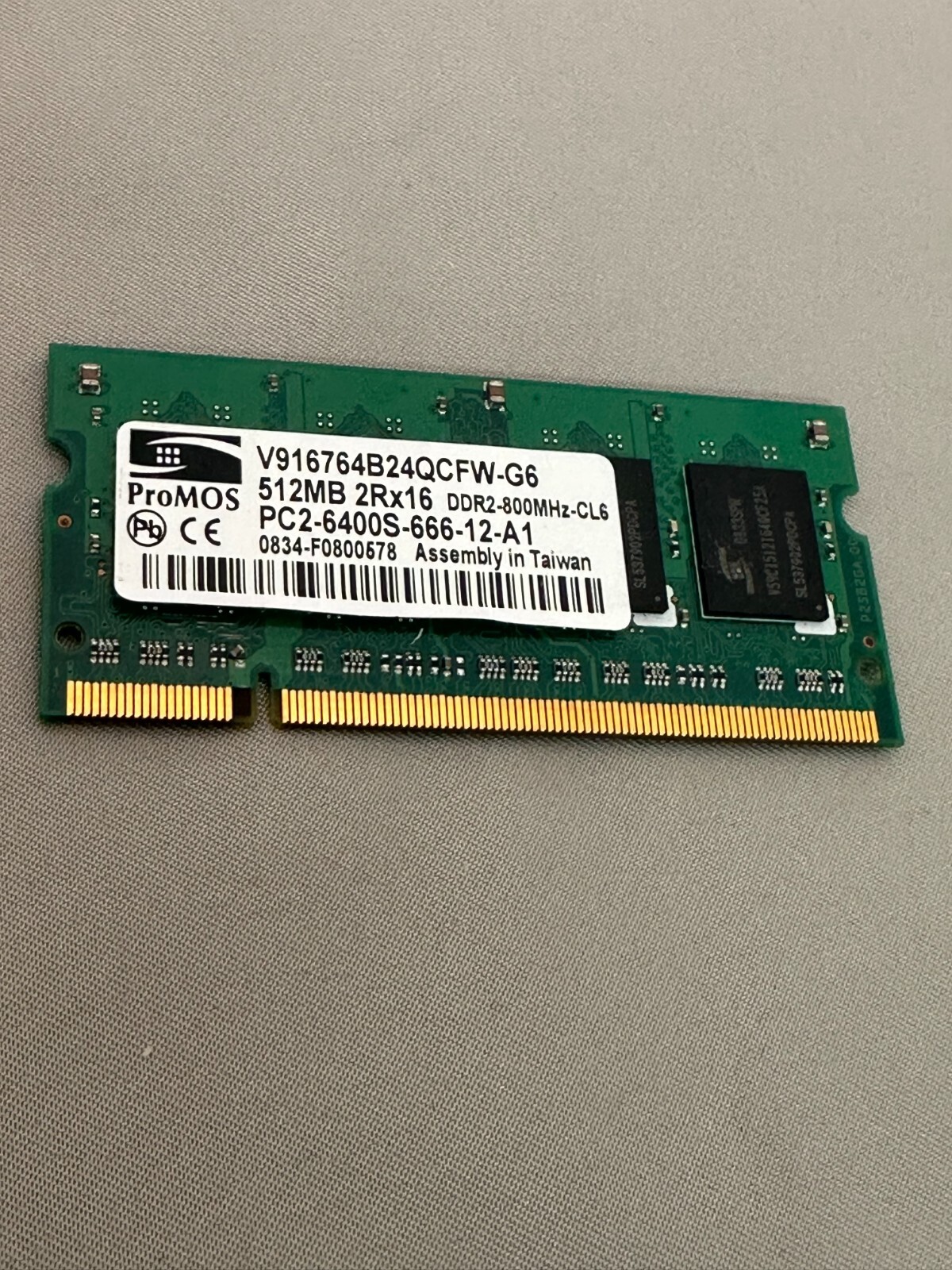 512MB 2Rx16 800 MHz PC2 - 6400S - 666 - 12 - A1 | eBay