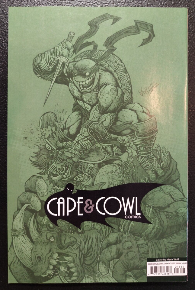 TEENAGE MUTANT NINJA TURTLES #1 EXCLUSIVE MARIA the WOLF B&W VARIANT ...