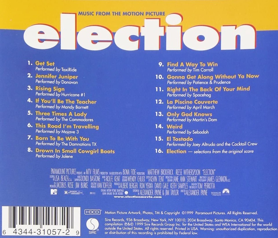 Spacehog Election Soundtrack (CD) 643443105729 | eBay