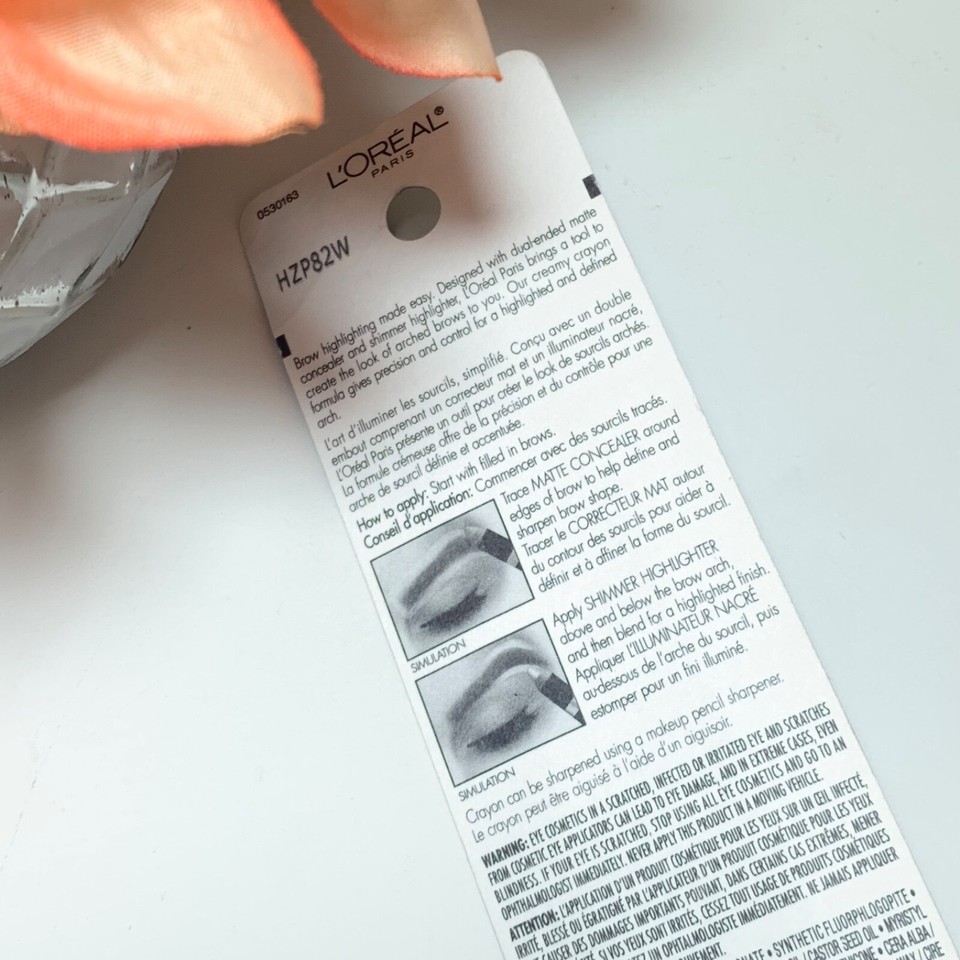 L'OREAL PARIS #625 Deep Fonce Medium BROW STYLIST Raiser Highlighter ...