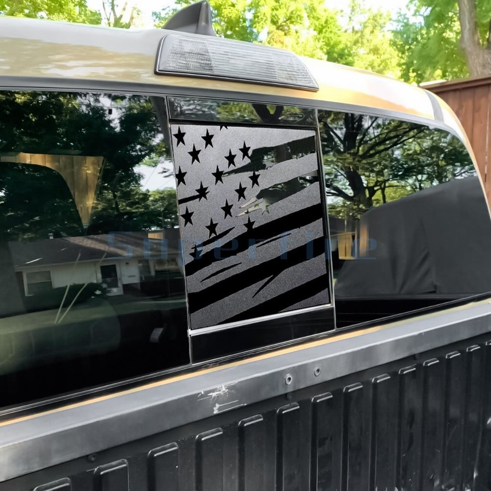 Rear Middle Window Distressed US Flag Decal Sticker Fit Toyota Tacoma ...