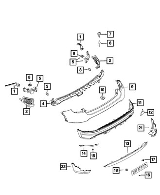 Genuine Mopar Rear Lower Fascia 6vq40tzzaa | eBay