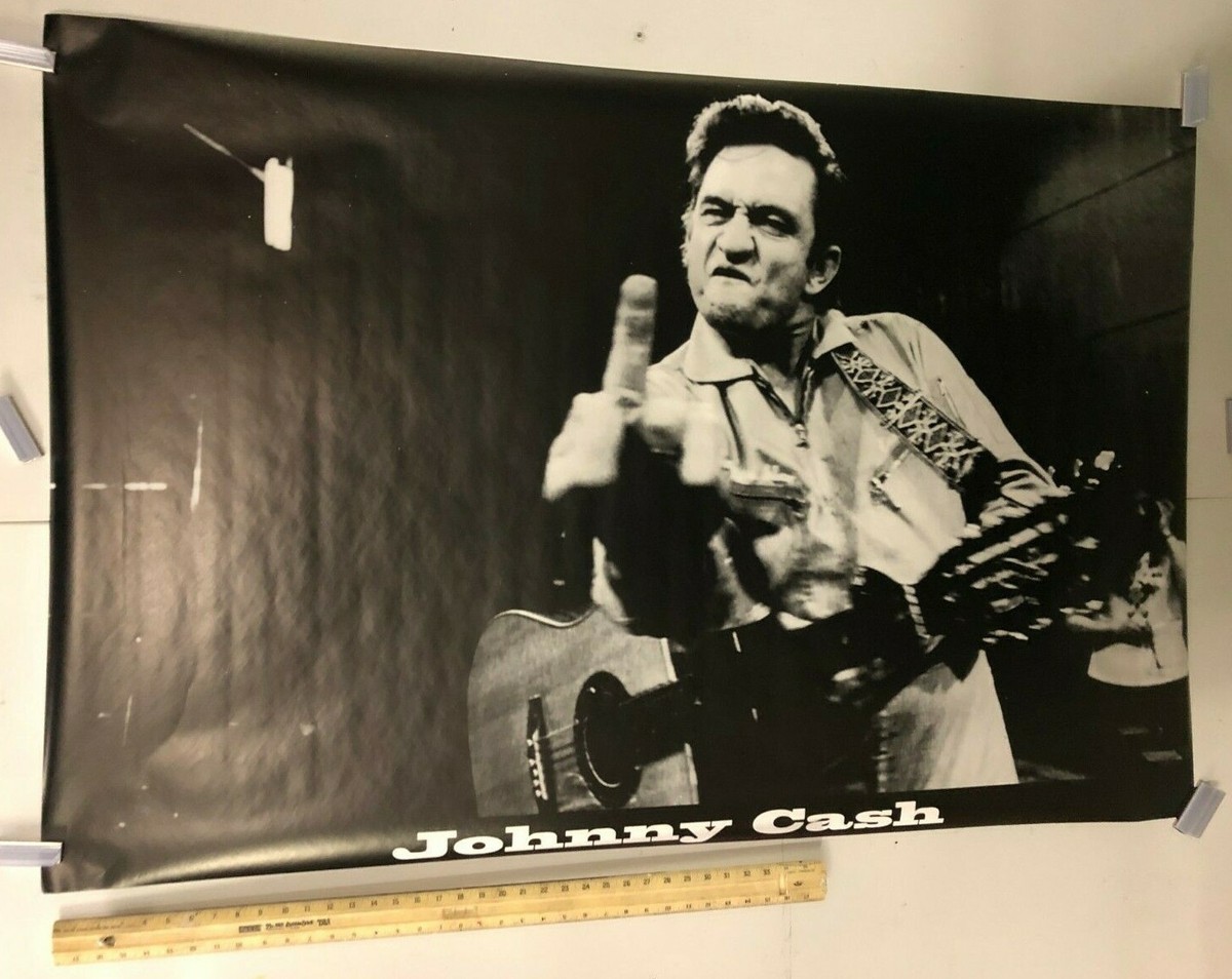 Johnny Cash Middle Finger Poster Framed Johnny Cash Plaque Finger Of