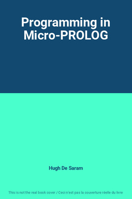 Programming in Micro-PROLOG, Hugh De Saram | eBay