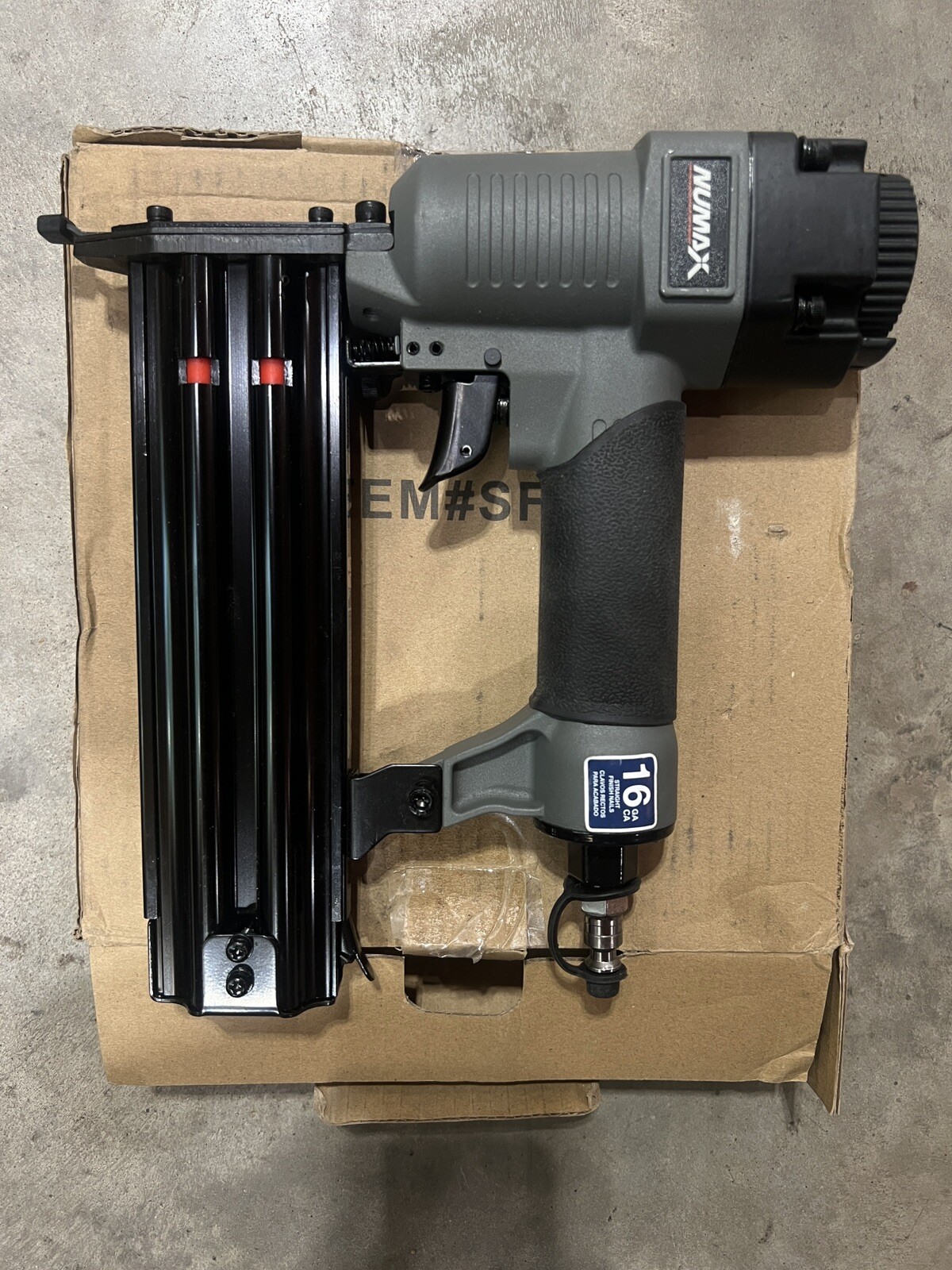 NuMax SFN50 Pneumatic 16 Gauge 2" Straight Finish Nailer Nail Gun | eBay