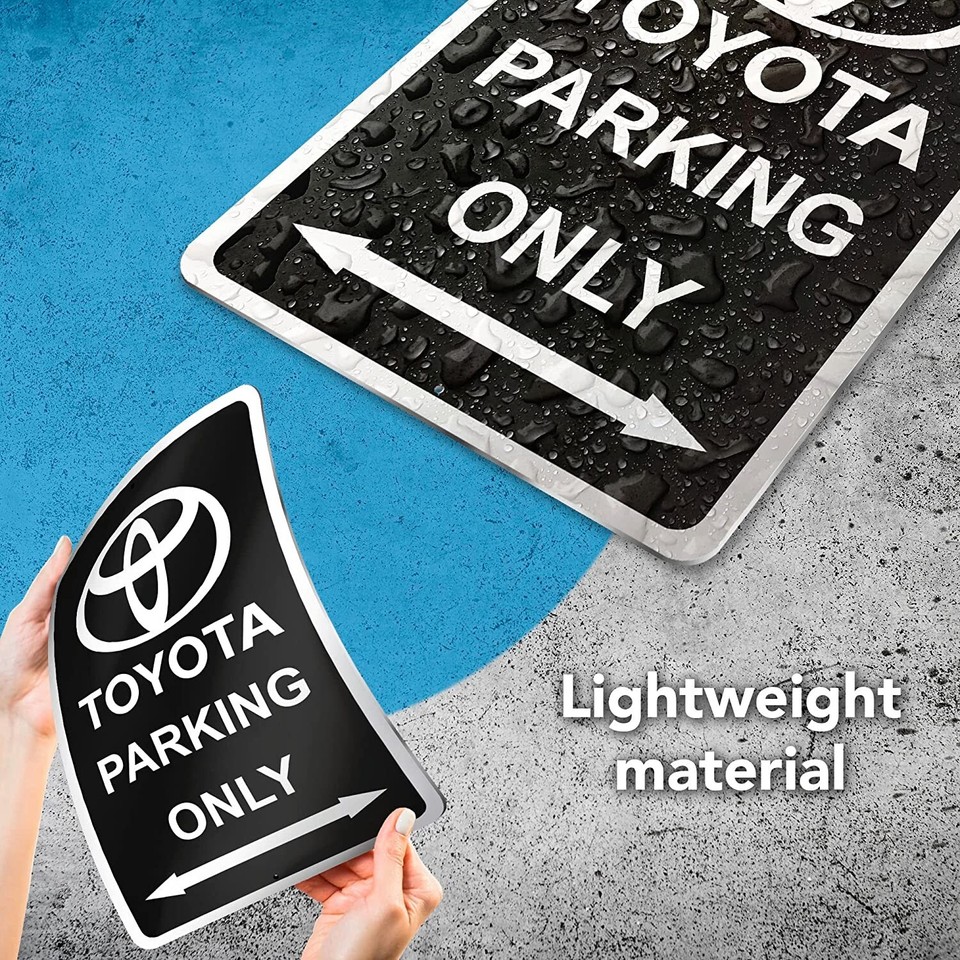 Toyota Parking Only Sign, Black Toyota Signs for Garage Bar Man Cave ...
