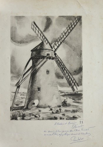 Pierre VALADE (1909-1971) Moulin Gourdin Île Renard Pihen-Les-Guînes | eBay