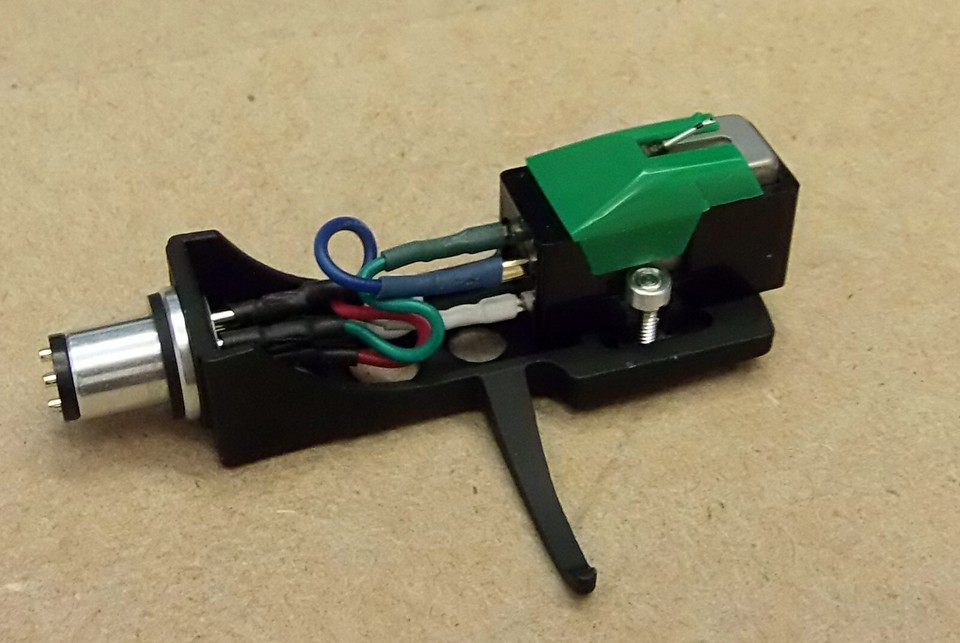 Black Headshell w/ AT12xE Cartridge for Kenwood, Pioneer and Technics ...