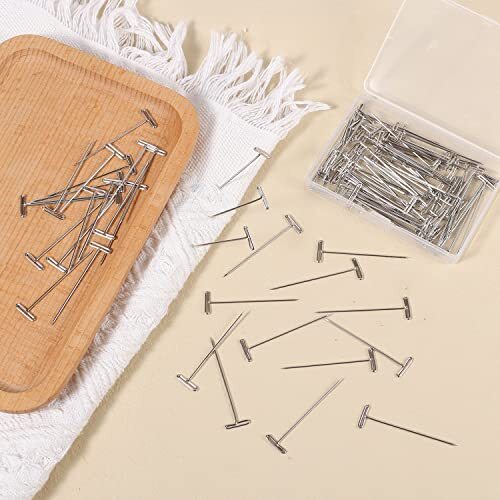 100 Pack 2" T-Shape Pins Metal T Pins for Wigs Knitting Crafts Foam ...