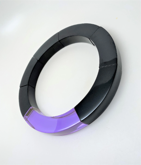 Gerda Lynggaard-Monies Black & Purple Chunky Ring Necklace | eBay