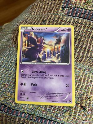 POKEMON Trading Card Basic Nidorano HP60 Come along peck 43/114 | eBay