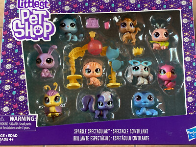 Littlest Pet Shop Sparkle Spectacular Collection Includes 10 Glitter ...