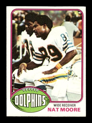 1976 Topps Football #54 Nat Moore RC Ex MINT Miami Dolphins | eBay