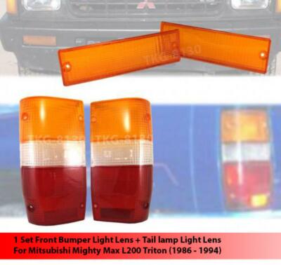 Front Bumper Lens + Tail Light Lens For Mitsubishi Mighty Max / L200 ...