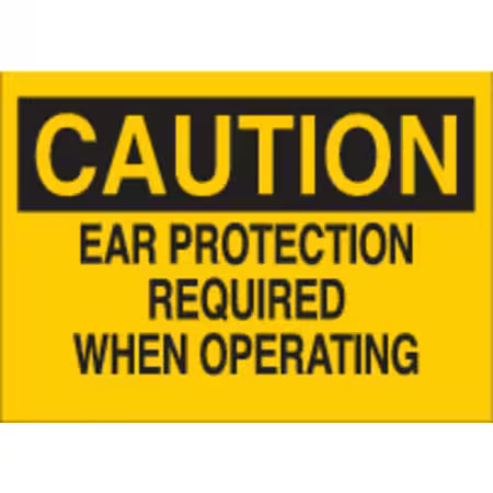 BRADY 25461 Caution Sign, 10X14", BK/Yel, Eng, Text, 25461 | eBay