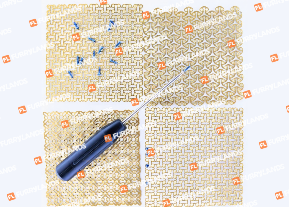 0.6mm Titanium Craniofacial Mesh Plates 100x100mm 4 Pcs with Cross ...