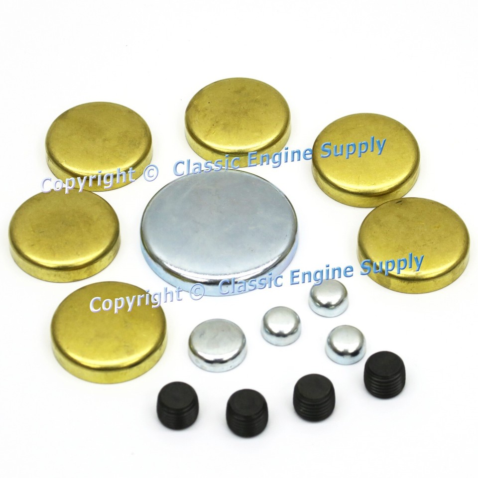 Brass Block Freeze Plug Kit Fits sb Ford 351W 302 289 260 255 221 ...
