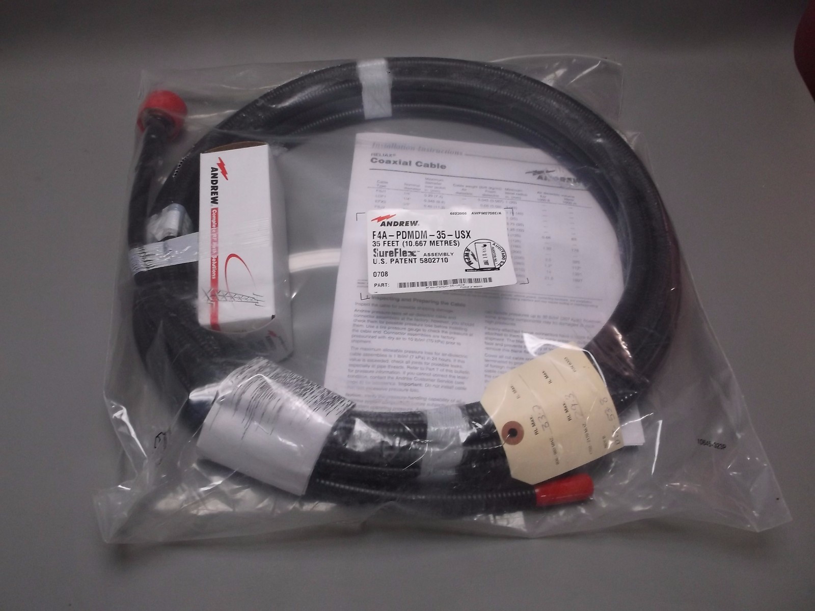 **NEW** ANDREW COMMSCOPE F4A-PDMDM-35-USX SUREFLEX 35 FEET CABLE LENGTH ...