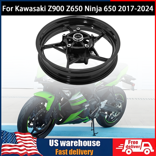 17"x3.5" Gloss Black Front Wheel Rim Fit Kawasaki Z900 Z650 Ninja 650 ...