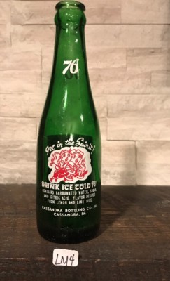 VINTAGE "DRINK ICE COLD 76-GET IN THE SPIRIT"-SODA BOTTLE | eBay