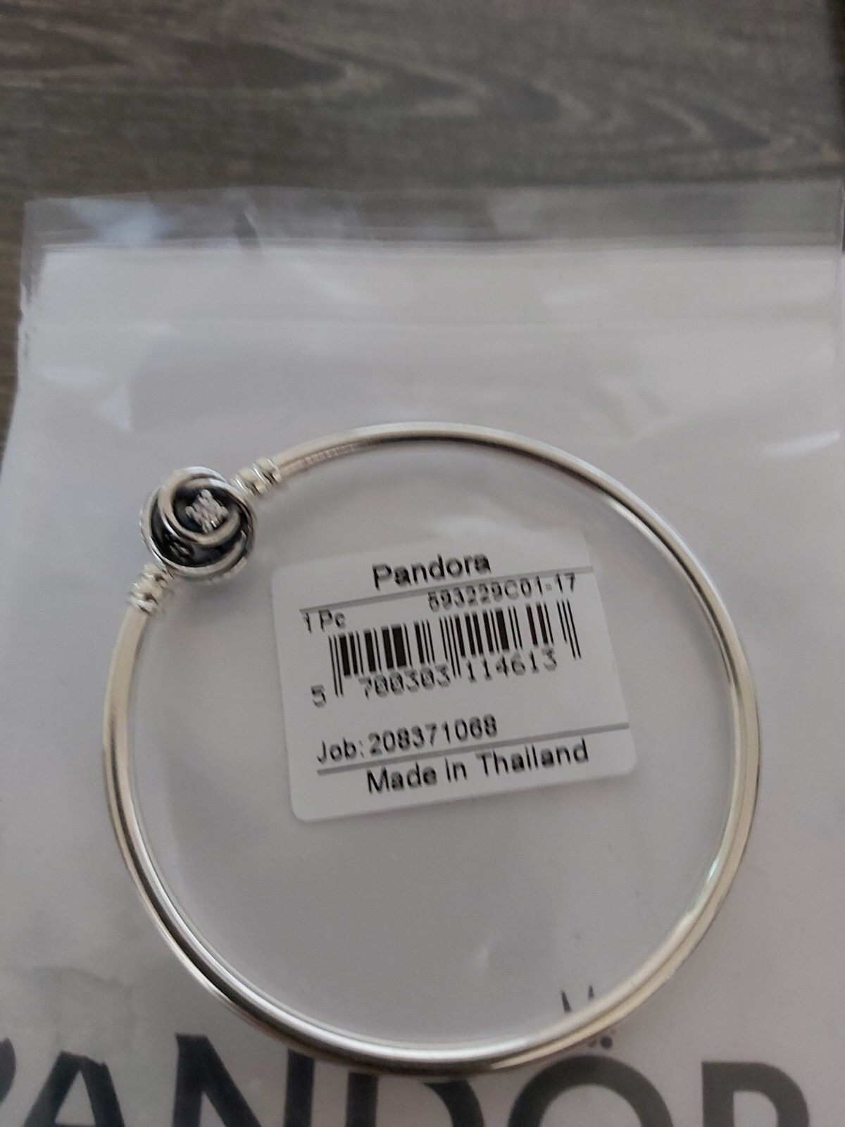 Pandora Moments Limited Edition SS Encircled Clasp Bangle 593229C01-17 ...