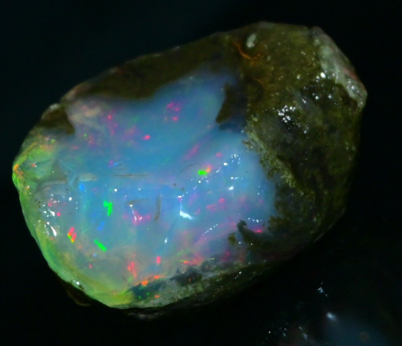 Multi Fire Opal Rough 69.80 Carat Natural Ethiopian Opal Raw Welo Opal ...