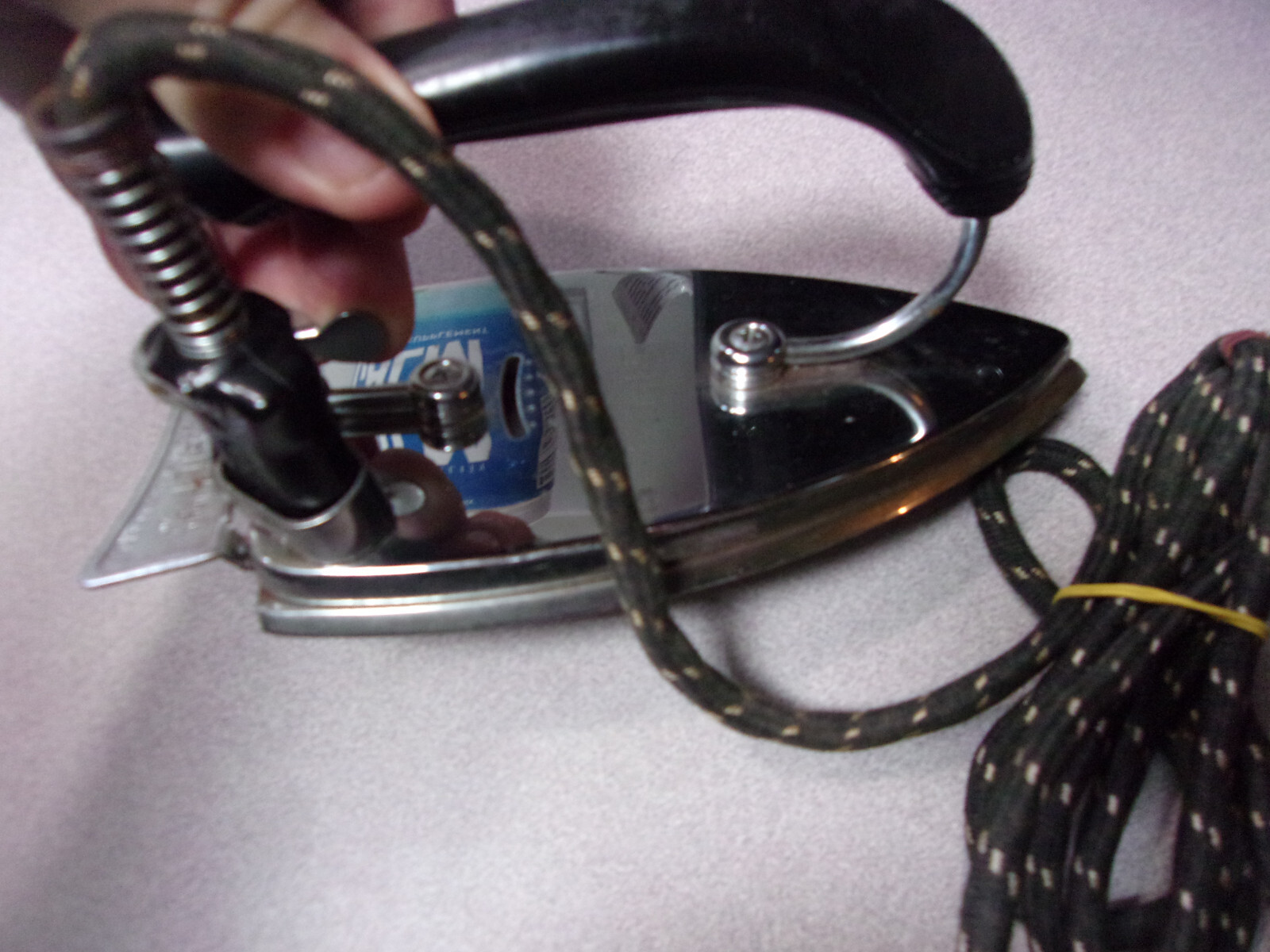 Vintage Folding Travel Iron Durabilt Model No. 102 Winsted CT / Works ...