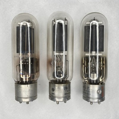 Lot of (3) General Electric Type VT-4-C Transmitting Vacuum Tube ...